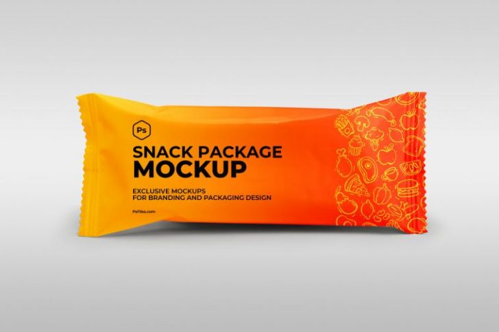 Free Snack Protein Bar Packaging Mockup - Free PacageMockup