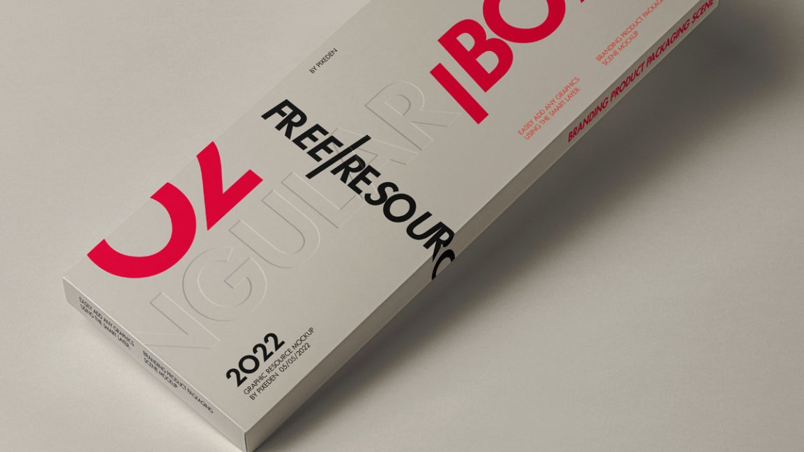 Electronic Product Packaging Square + Long Box Mockup - Package Mockups