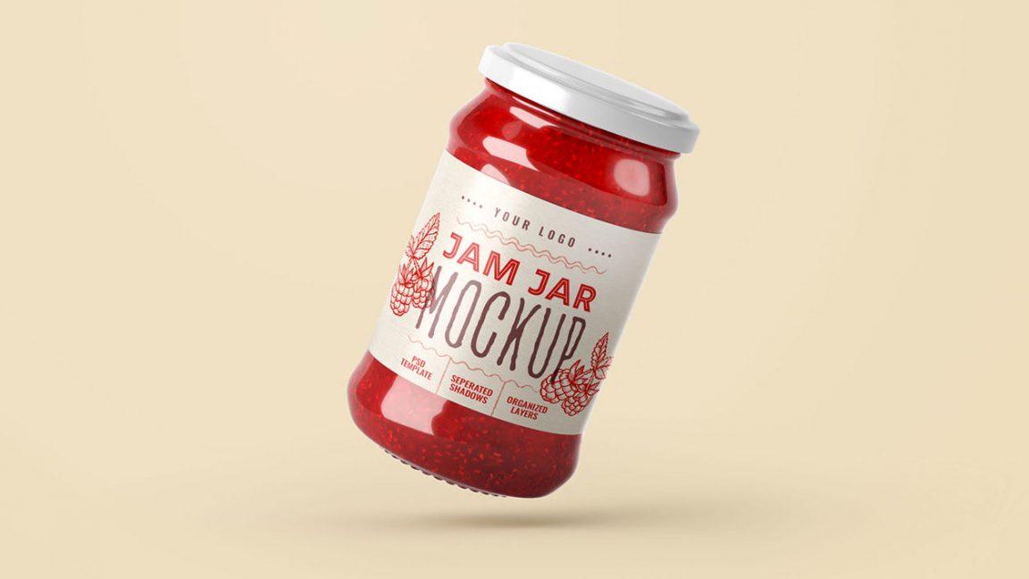 Free Jam Jar Packaging Mockup PSD - Free Package Mockups