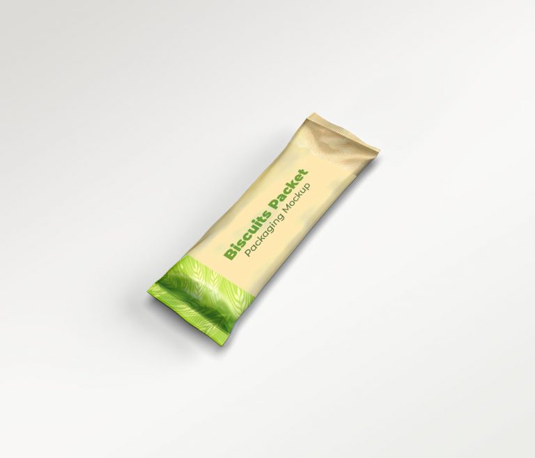 Free Biscuits Packet Packaging Mockup set - PacageMockup
