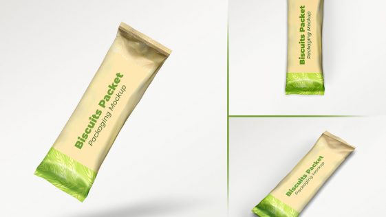 Free Small Biscuit Packet Mockup - Free Package Mockups