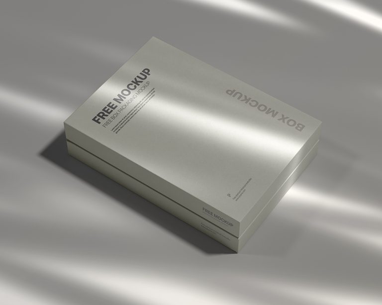 Free Vertical Packaging Box Mockup - Package Mockup