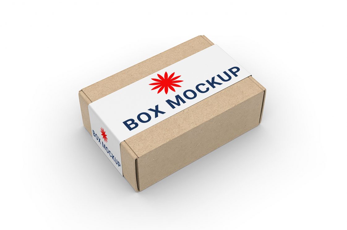 Free Kraft Cardboard Paper Pinch Lock Packaging Box Mockup - Free ...