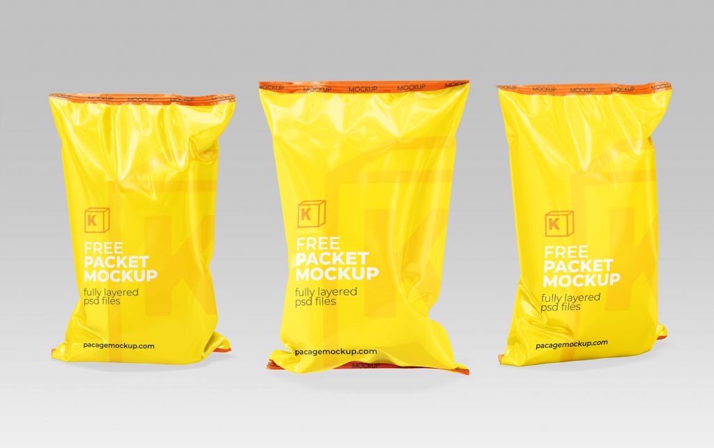 Free Brand Food and Chips Packet Mockup set - Packaging Mockup