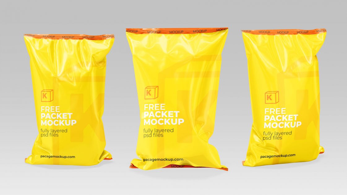 Free 3D Packet Mockup - Free Package Mockups