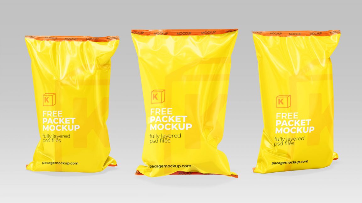 Free 3D Packet Mockup - Free Package Mockups