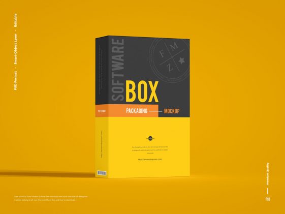 Free Free Software Box Packaging Mockup - Free Package Mockup