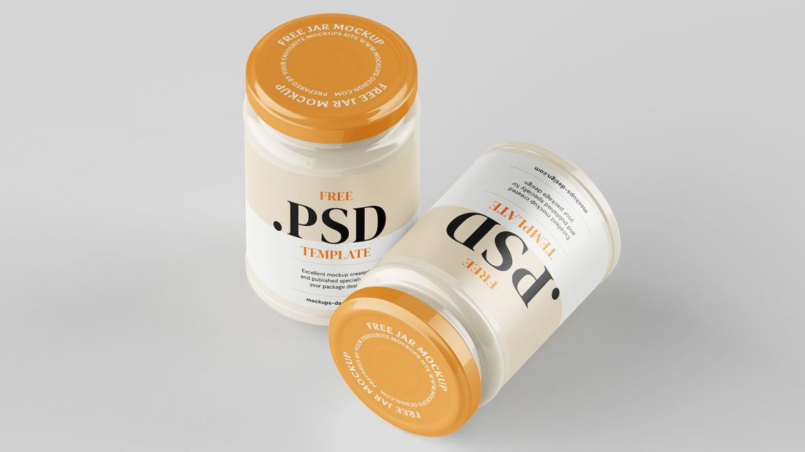 Free Glass Coffee Powder Jar Mockup set - Free Package Mockups