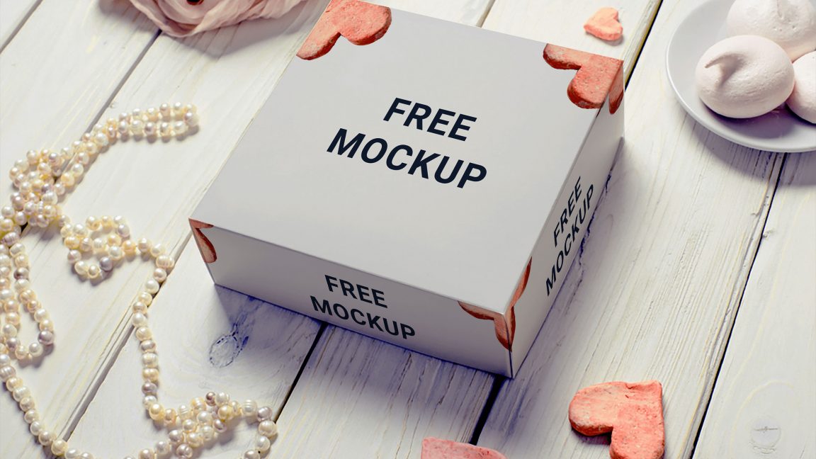 Free Cup Cakes Pastry Packaging Box Mockup set - Free Package Mockups