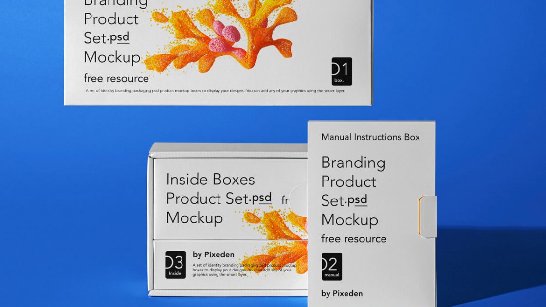 Free Rectangle Slide Box Mockup - Free Package Mockups