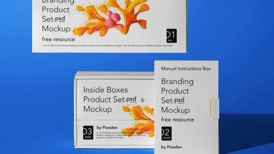 Free Rectangle Slide Box Mockup - Free Package Mockups