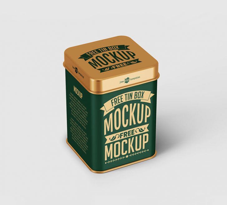 Free Tin Box Mockup 3 set - Free Package Mockup