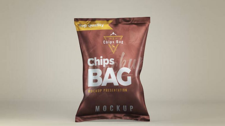 3 Chips Packaging Bags Mockup - Free Package Mockups