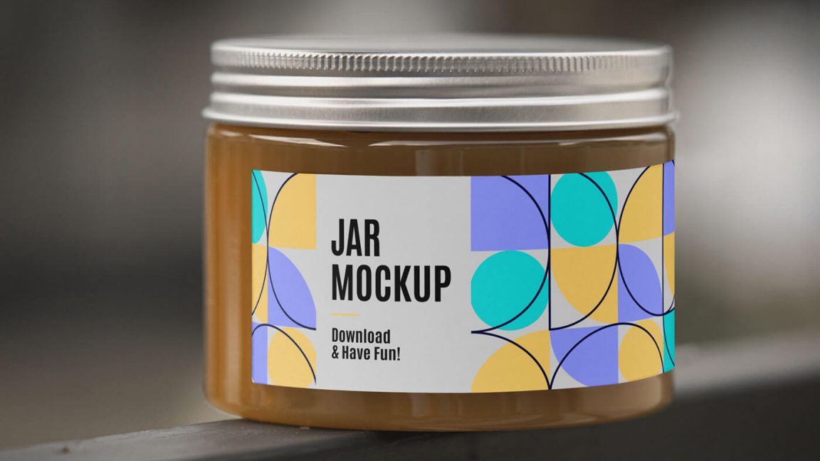 Free Small Glass Jar Mockup - Package Mockups