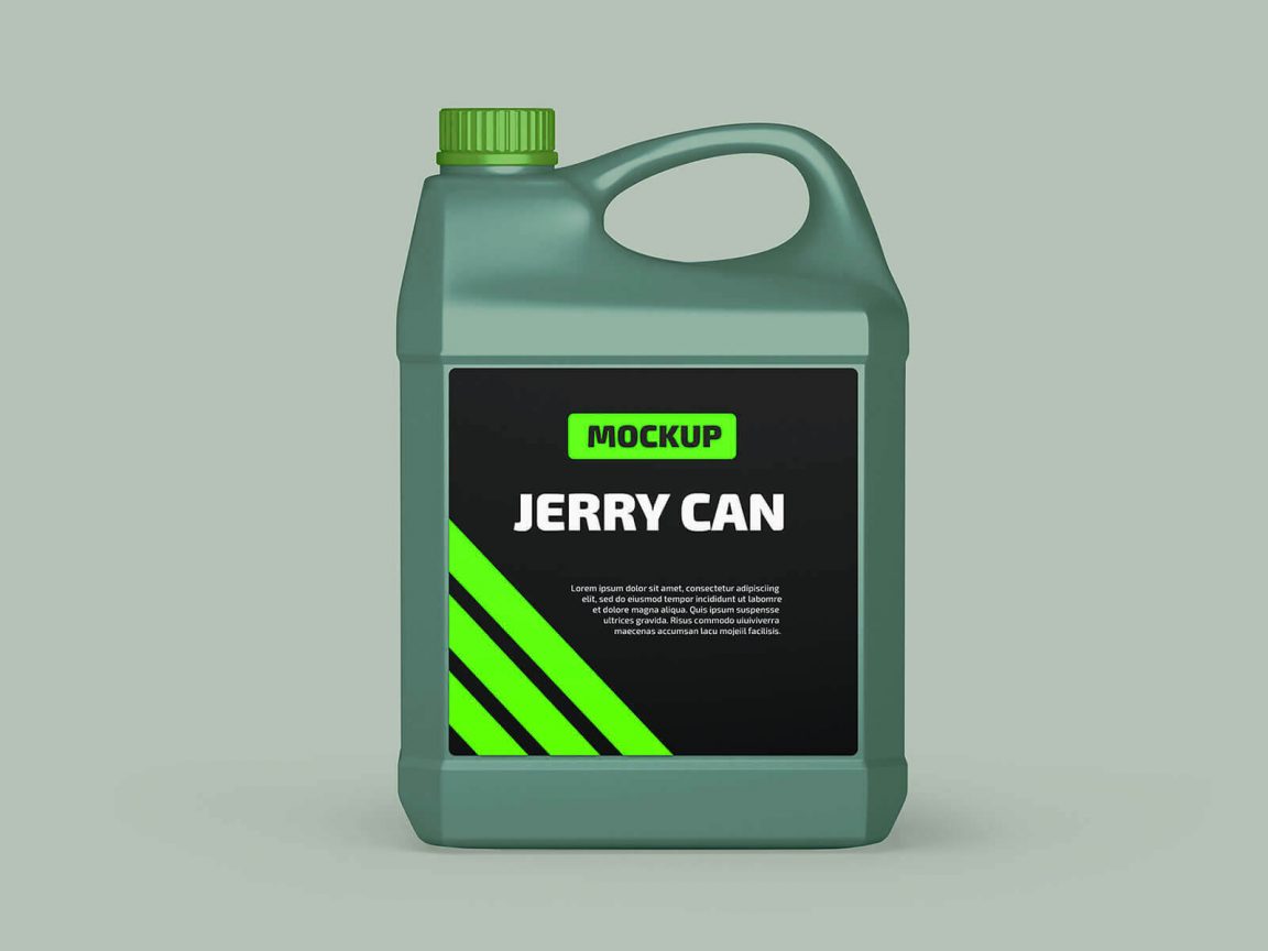3 Free Car Engine Oil Jerry Can Mockups set - Free Package Mockup