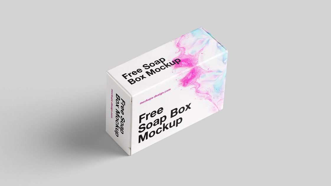 Free Soap Box Mockup Scene PSD Presentation - Package Mockups