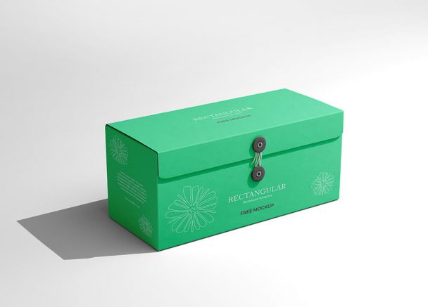 Free Rectangular String Box Mockup - PacageMockup
