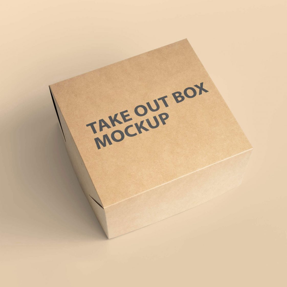 Free Kraft Paper Take Out Packaging Box Mockup - Free Packaging Mockup