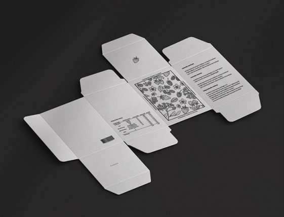 Free Unfolded Rectangle Packaging Box Mockup in Perspective view