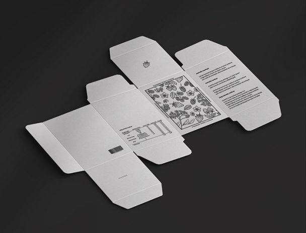 Free Unfolded Rectangle Packaging Box Mockup in Perspective view