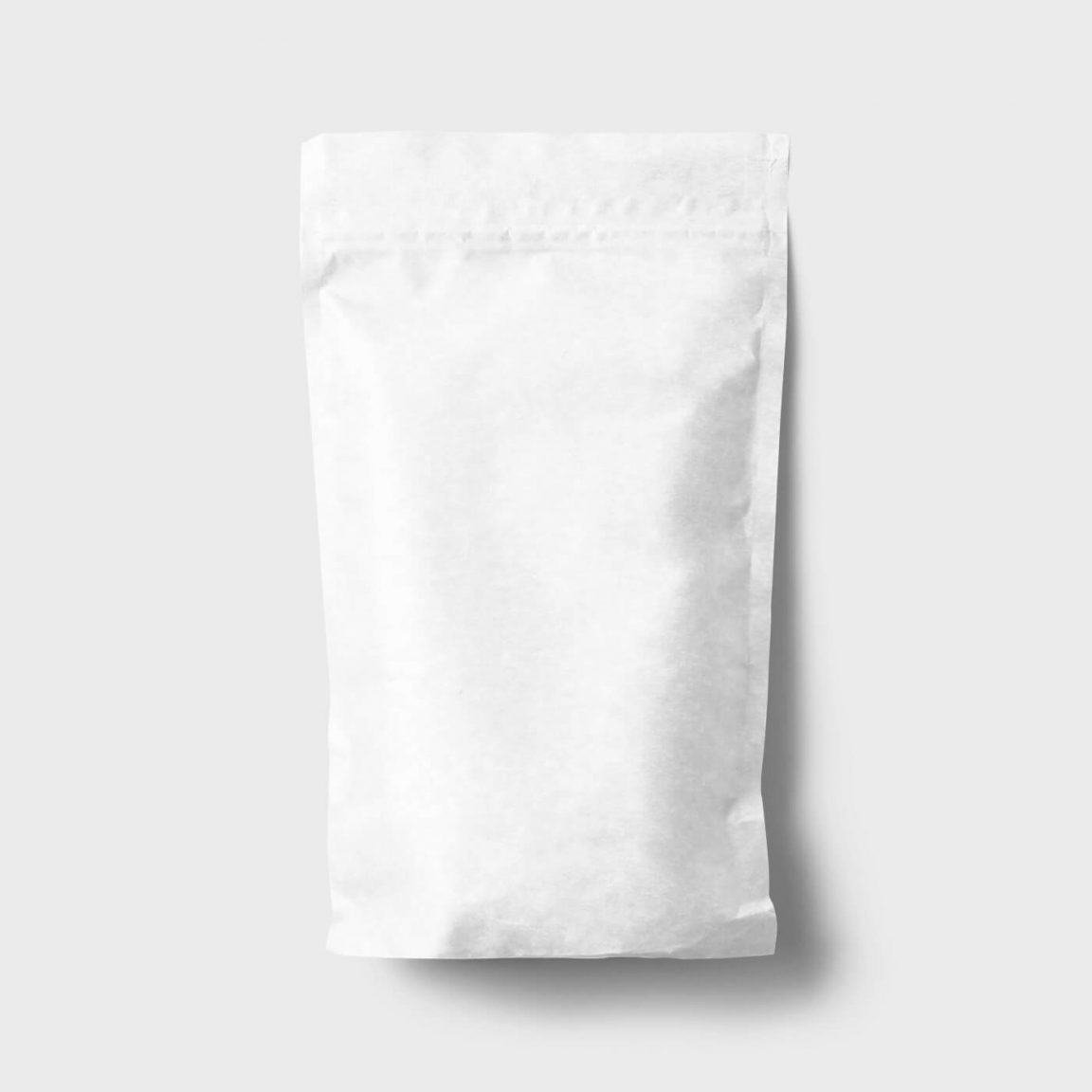 Top View of Air Tight Paper Pouch Bag Mockup - Free Package Mockup