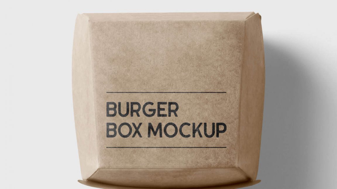 Takeaway Burger Food Packaging Mockup set - Free Package Mockups