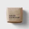 Top View of a Square Burger Packing Box Mockup free - Free Package Mockup
