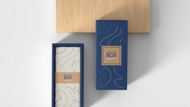 Free Open Gift Box Mock up - Free Package Mockups