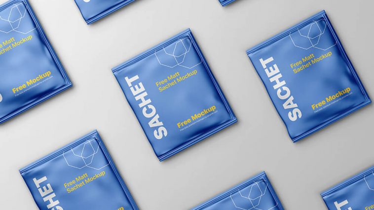 Free Plastic Zip Lock Packet/Bag Mockup Set - Free Package Mockups