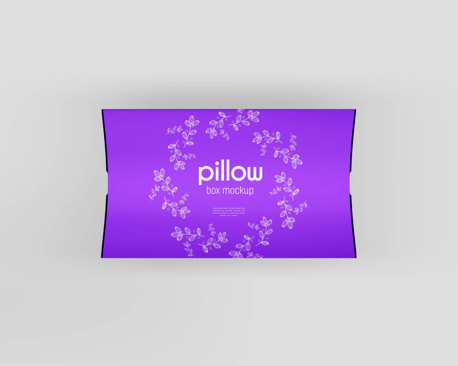 Free Paper Pillow Gift Box Mockup 3 PSD Set - Package Mockup