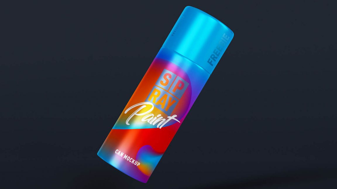 Cosmetic Universal Spray Mockup + Package Box Mockup - Free Package Mockups