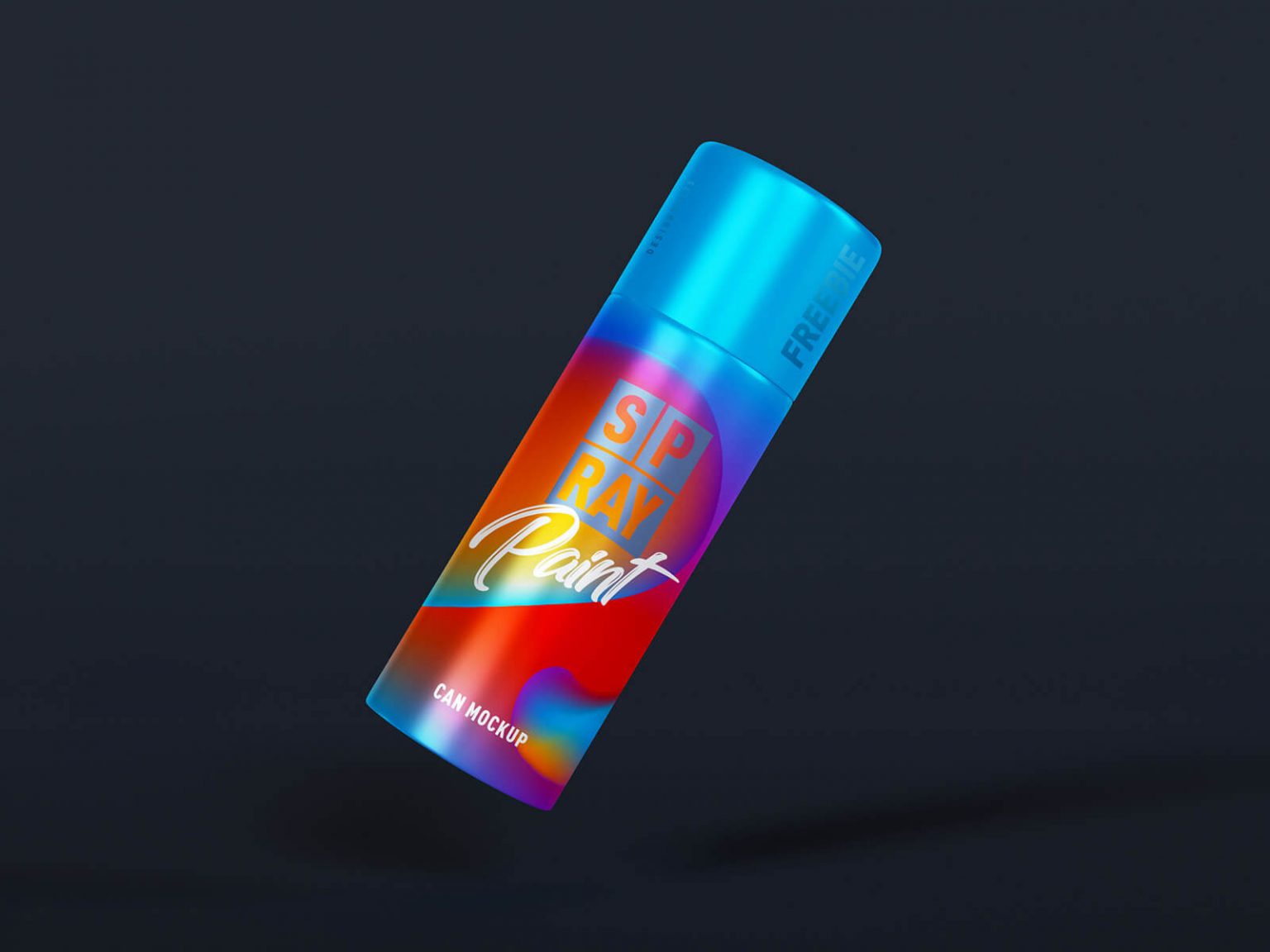 Free Tin Spray Paint Can Mockup - Free Package Mockup