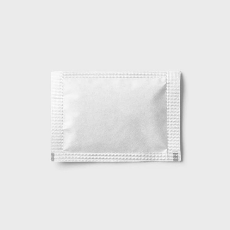Top View of a Square Eco Sachet Mockup - Free Packaging Mockup