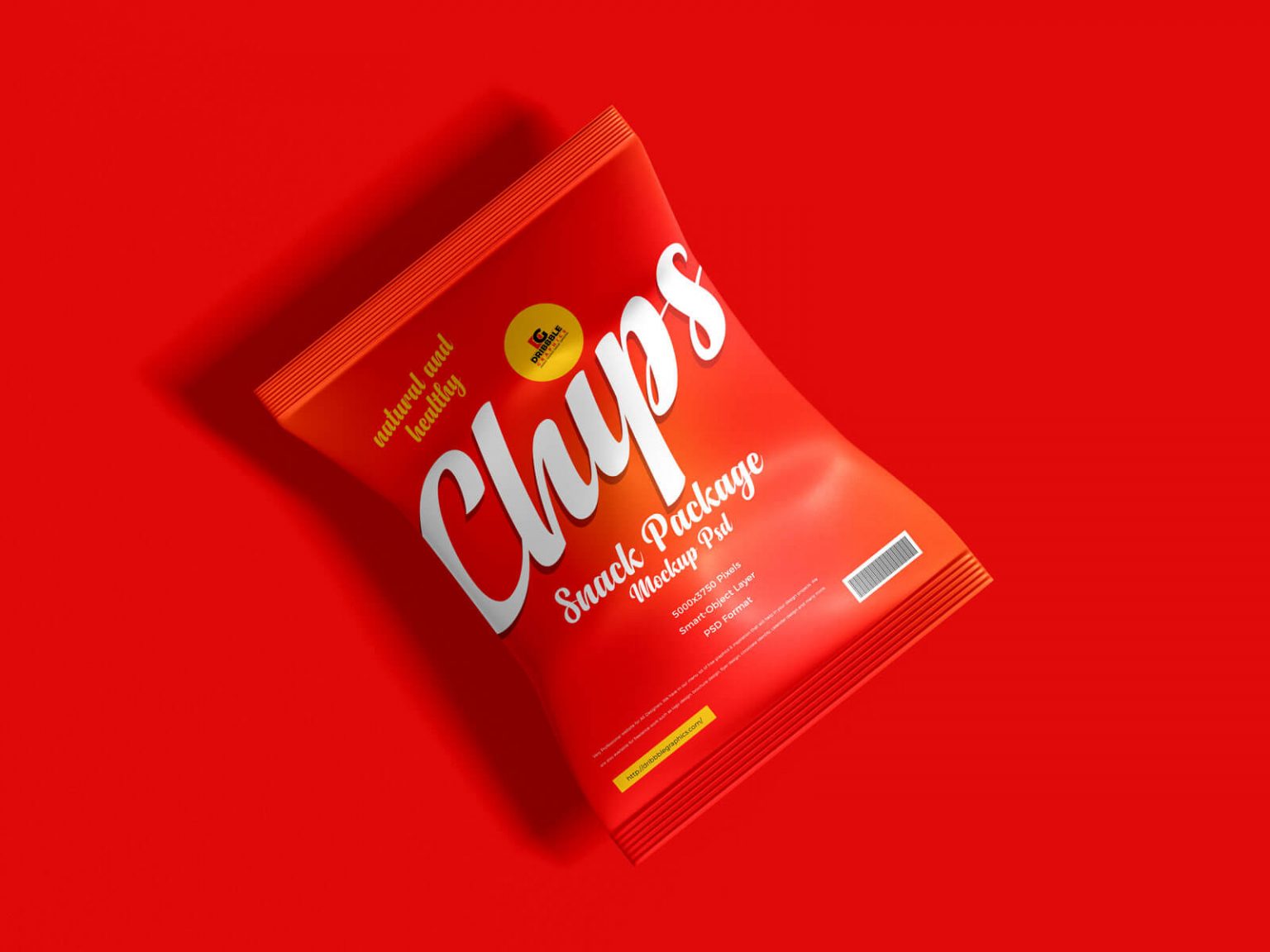 Modern Packaging Snack Packet Mockup free - Free Package Mockup