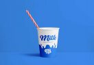 Free Paper Cup Mockup With Straw - PacageMockup