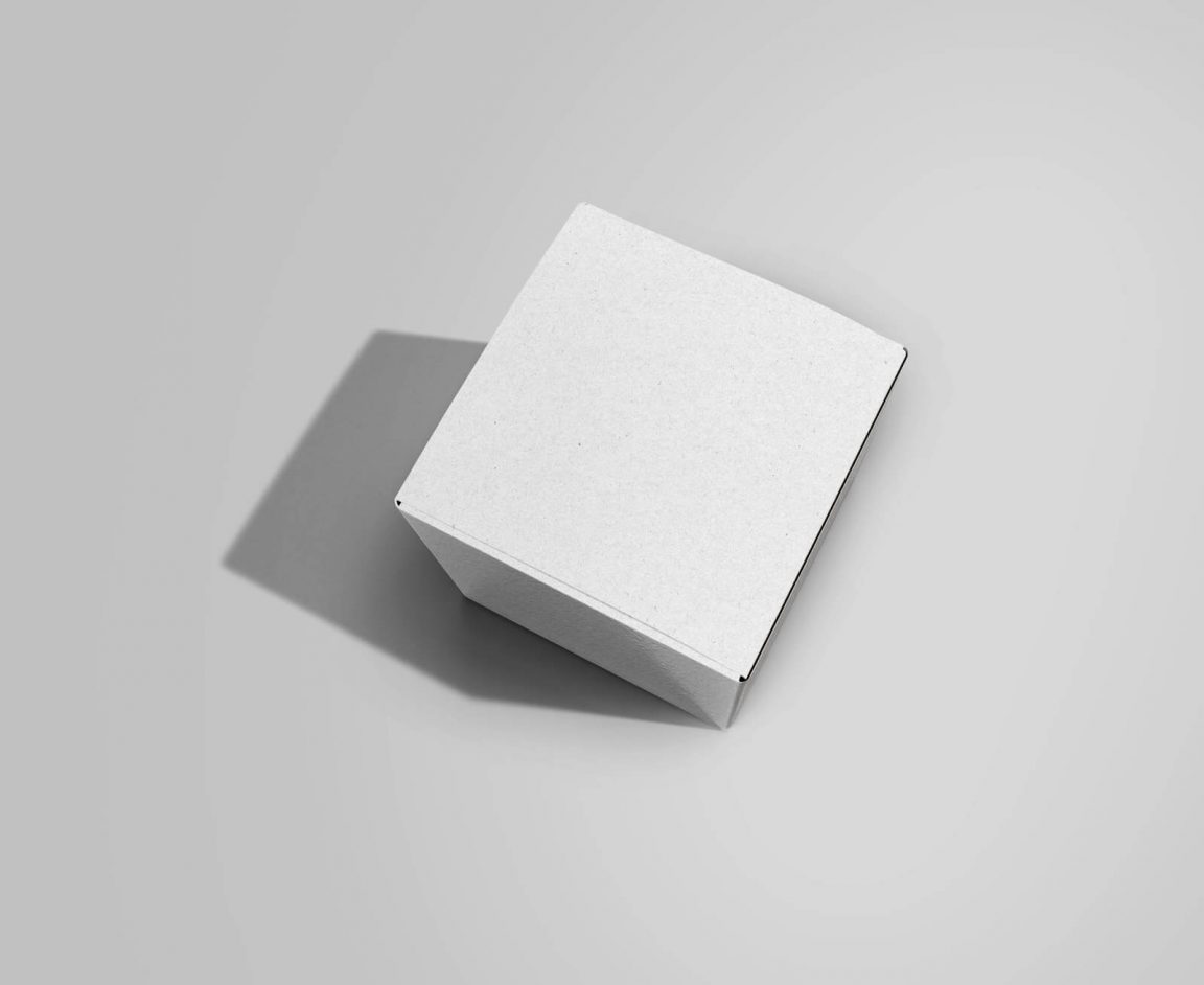 Square Product Packaging Box Mockup Top view - Free Packaging Mockup