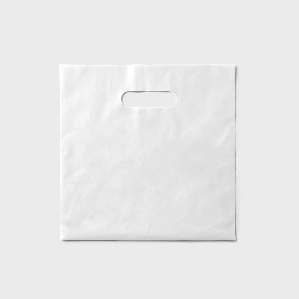Top View of a Square Plastic Bag Mockup - Free Package Mockup
