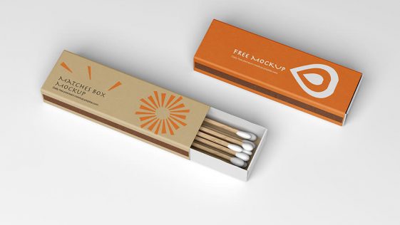 Free Top View of a Matchbook Mockup - Free Package Mockups