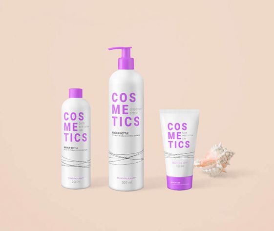 Free Cosmetics Products Packaging Mockup - Packaging Mockup