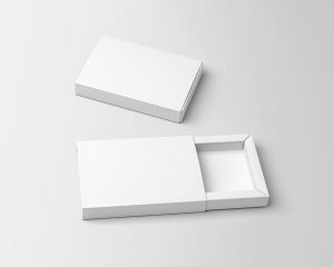 Open Drawer Sliding Kraft Paper Box Mockup - Free Packaging Mockup