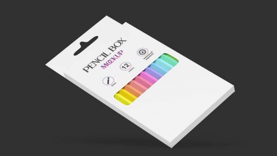 Free Slim Hanging Packaging Box Mockup - Free Package Mockups