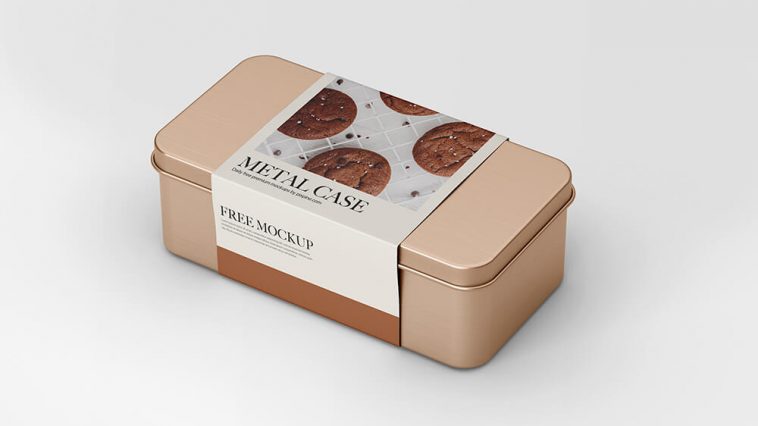 Free Metal Tin Box Mockup - Free Package Mockups