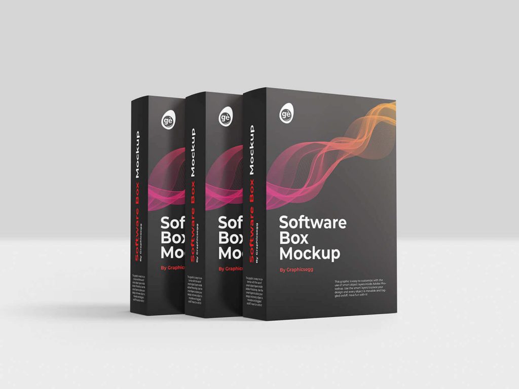 Free 5 Free Software Box Mockups set - Free Package Mockup