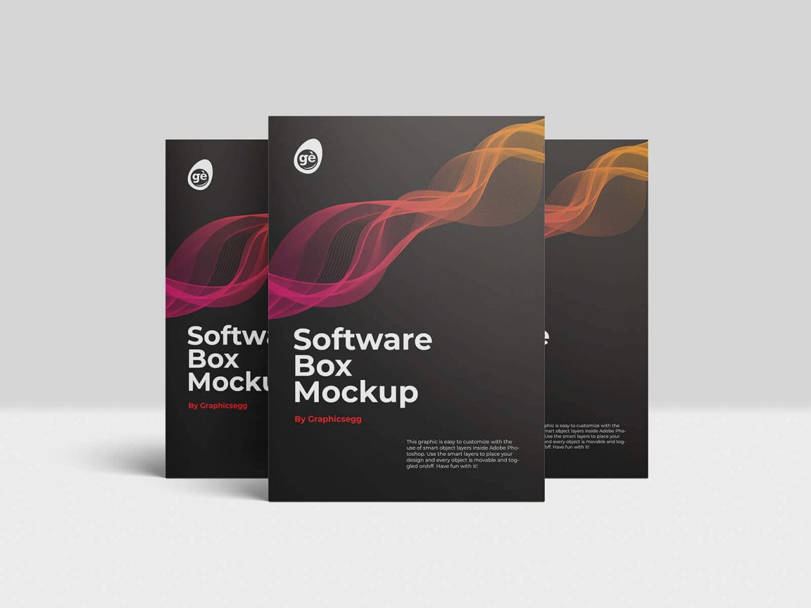 Free 5 Free Software Box Mockups set - Free Package Mockup