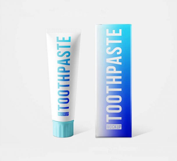 Free Toothpaste Packaging Mockups set Tube and Box - Package Mockups