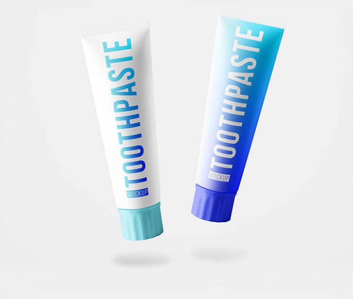Free Toothpaste Packaging Mockups set Tube and Box - Package Mockups