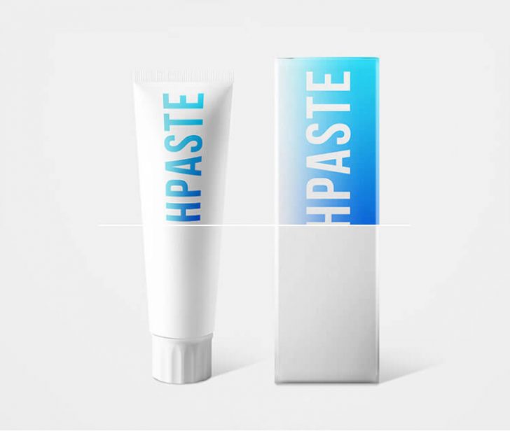 Free Toothpaste Packaging Mockups set Tube and Box - Package Mockups