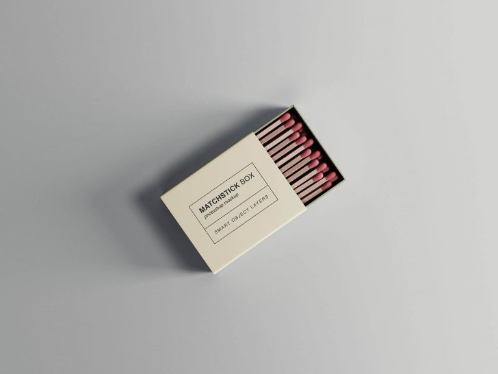 Matchstick Box Mockup free - Free Package Mockup