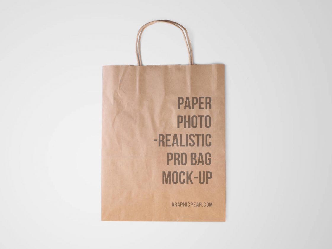 Winkle Kraft Paper Carry Bag Mockup for free - Free Package Mockup