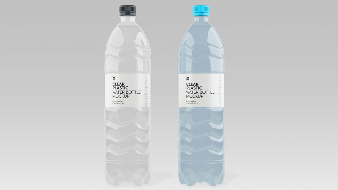 Two size Mineral Water Bottle 3 Mockup set - Free Package Mockups